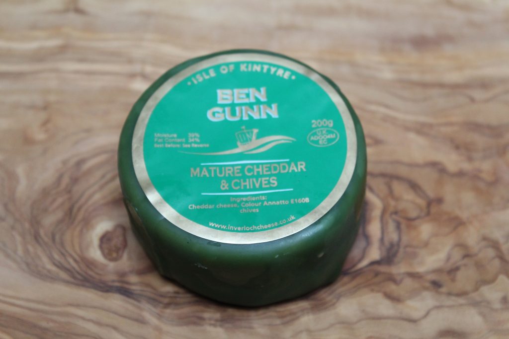 Ben Gunn Chive Cheddar Cheese | Isle Of Kintyre | ScotCheese